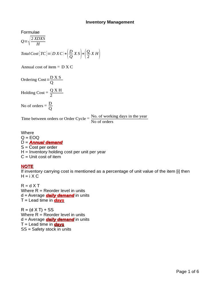 Class of 2026 - Numericals Module 13 - Inventory Management-Classes (1 ...