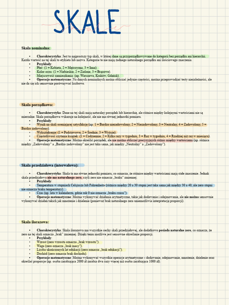 Skale Pomiarowe | PDF