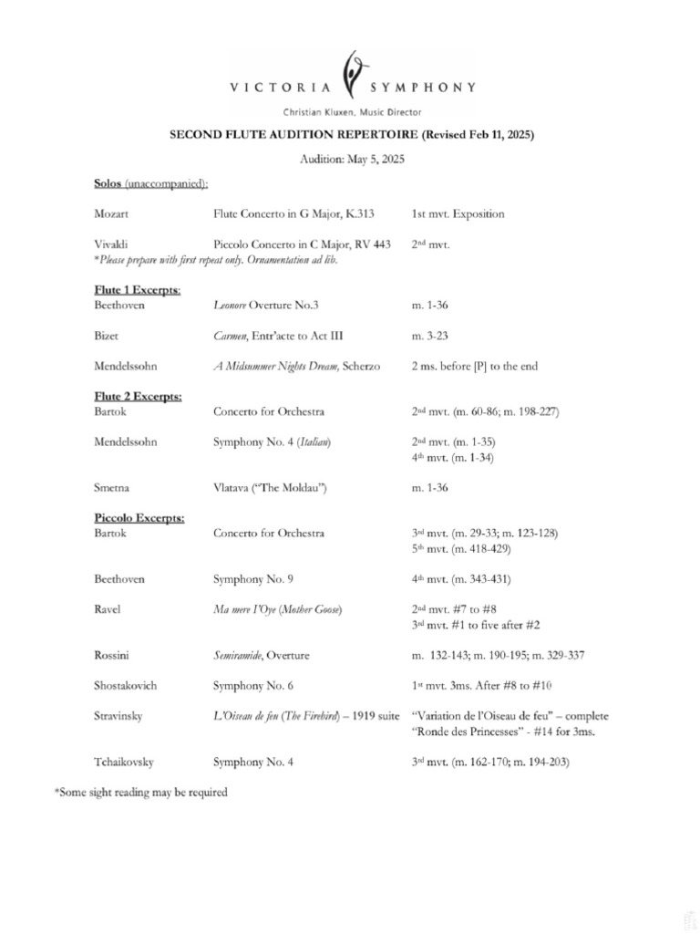 2025 Victoria 2nd Flute + Picc | PDF