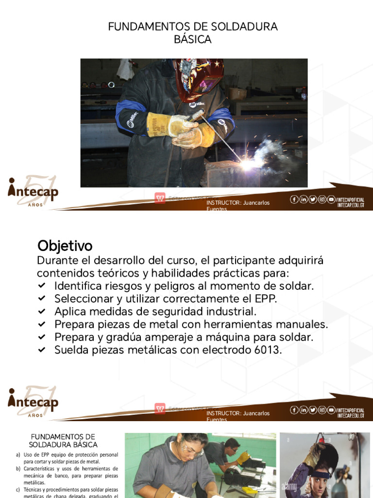 Presentacion EPP PARA SOLDADURA | PDF | Soldadura | Construcción