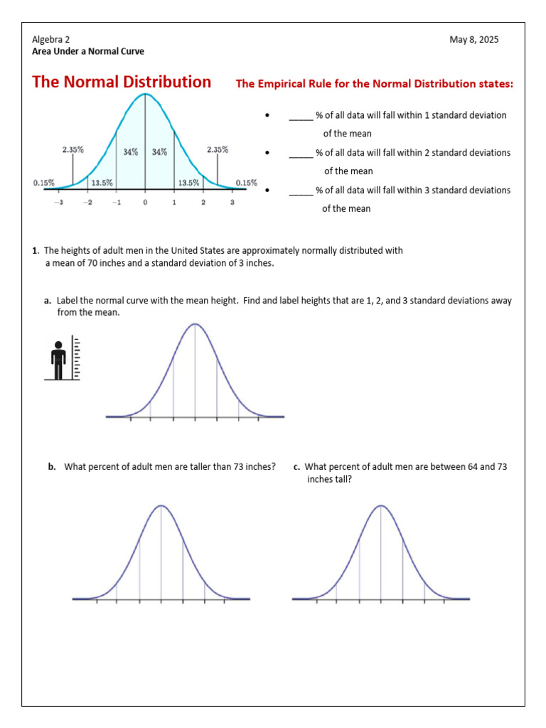 Area Under A Normal Curve 2 | PDF | Standard Deviation | Normal ...