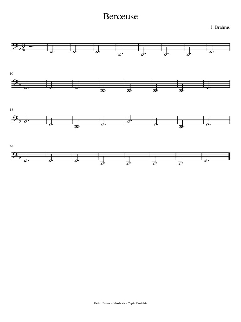 Brahms Berceuse Sheet Music | PDF