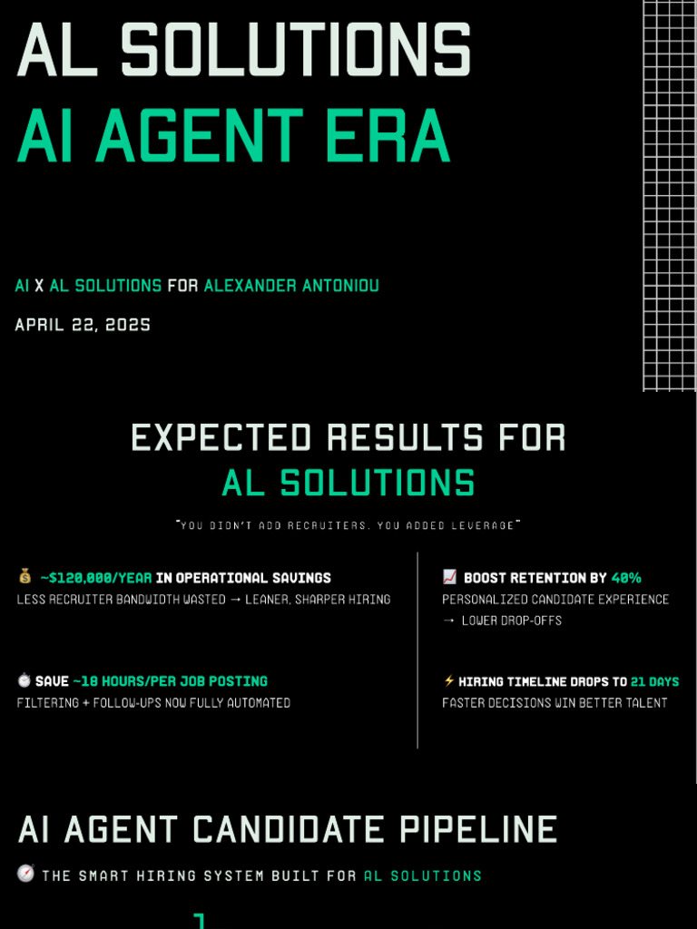 AL Solutions's AI Agent BluePrint For Alexander Antoniou | PDF