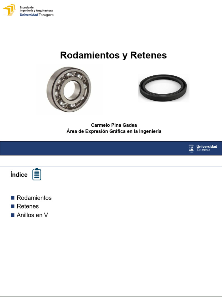 Tipos y Funciones de Rodamientos y Retenes | PDF | Rodamiento (Mecánico ...