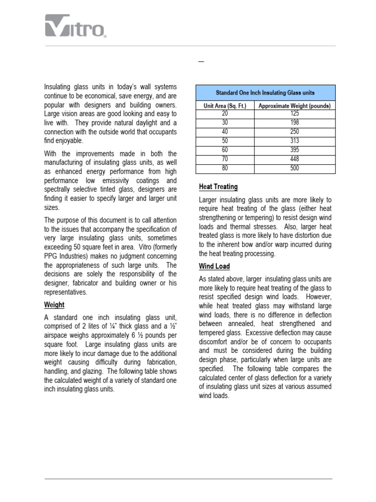 Large Insulating Glass Units Guide | PDF | Glasses | Heat Treating