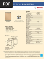 Bosch SHE3AEM5N Dishwasher Specs | PDF | Dishwasher