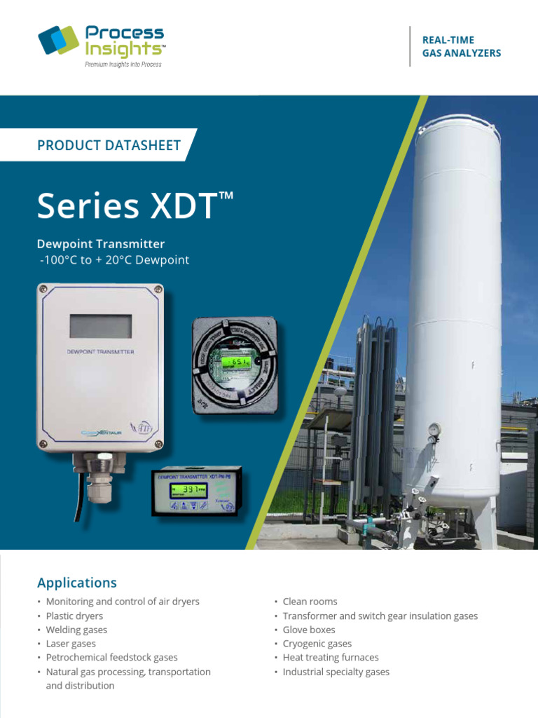 Dewpoint Transmitter XDT™ Overview | PDF | Sensor | Calibration