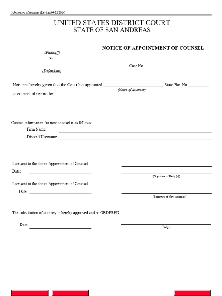 Appointment of Counsel | PDF