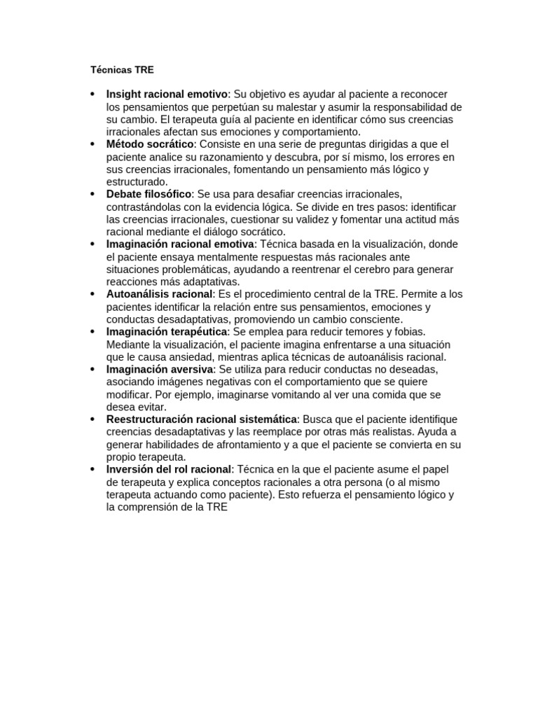 Técnicas TRE | PDF