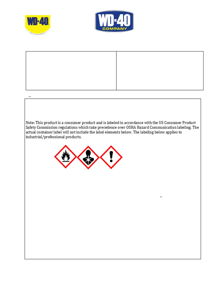 WD-40 Multi-Use Aerosol Safety Data Sheet | PDF | Environmental Issues ...