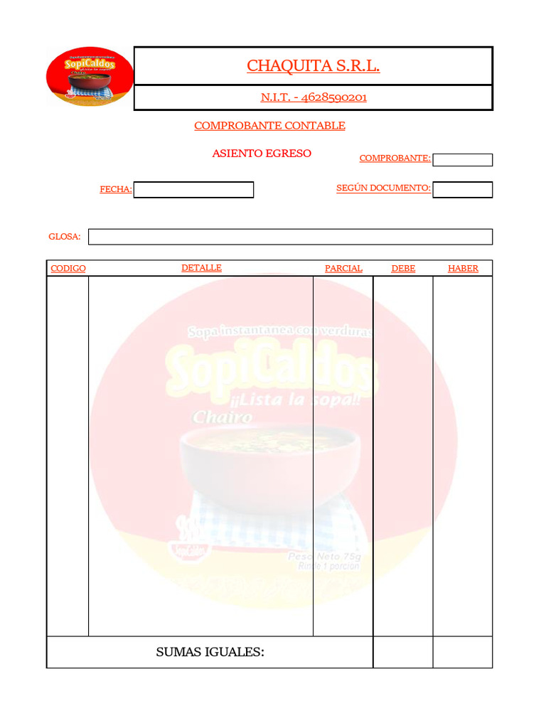 Comprobante Egreso | PDF