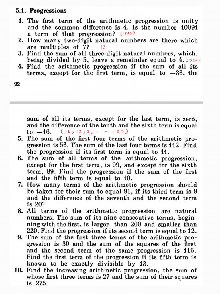 Elementary Assignment On AP and GP - 250516 - 121529 | PDF