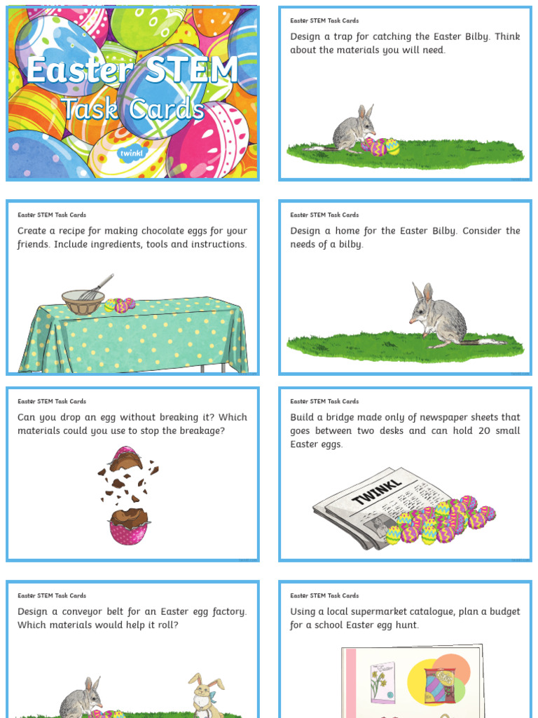 Easter STEM Challenge Cards | PDF