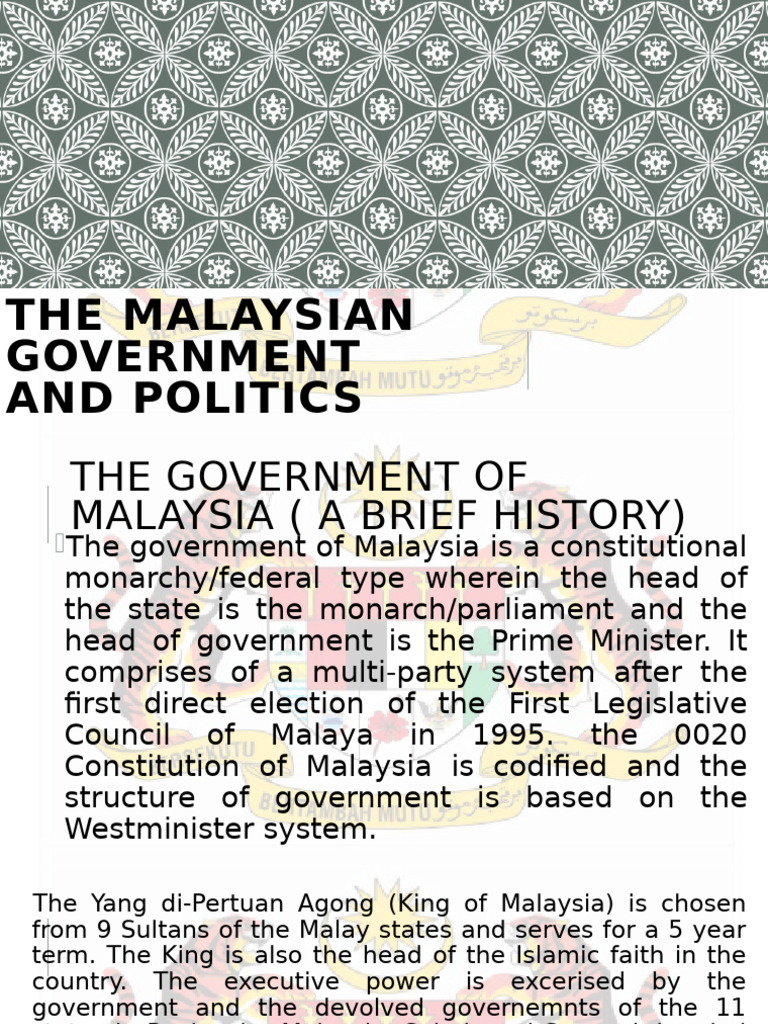 Overview of Malaysian Government Structure | PDF | Governance ...