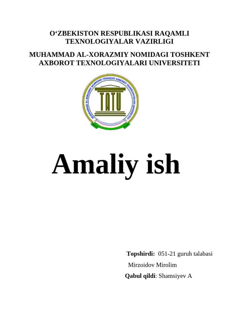 3 Amaliy | PDF