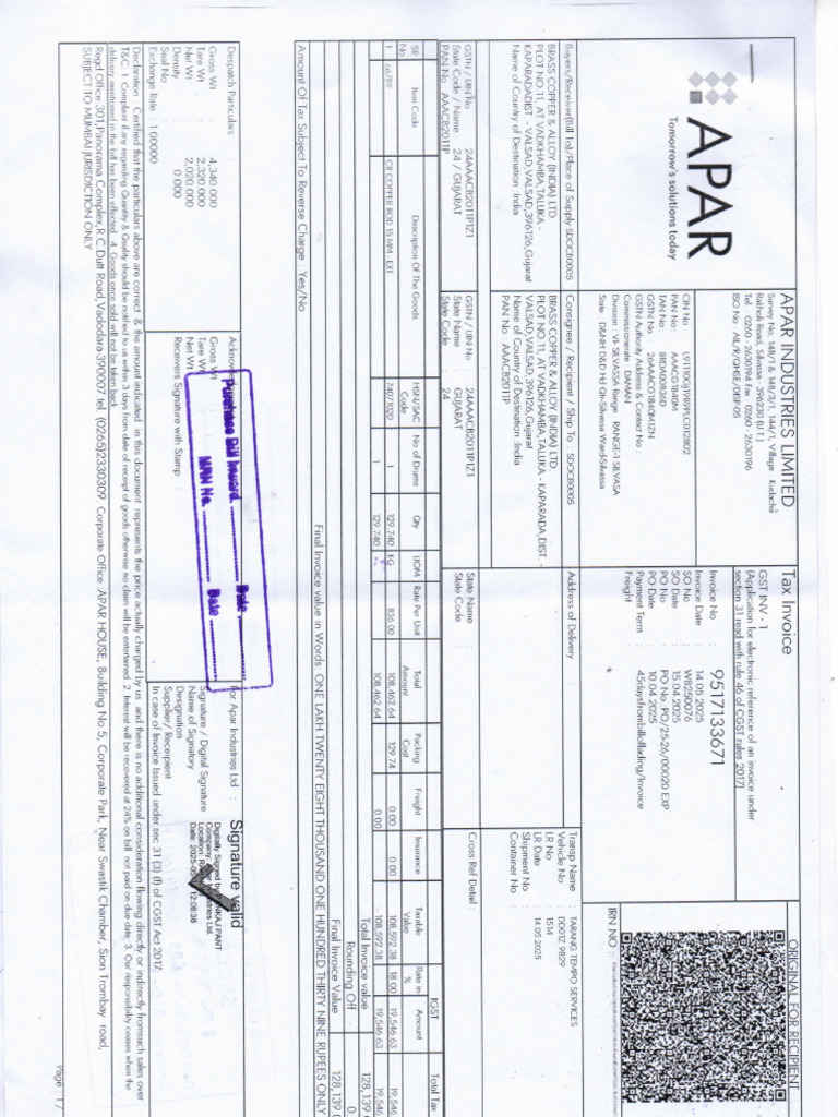 Apar Ind 14-5-25 Tarang | PDF