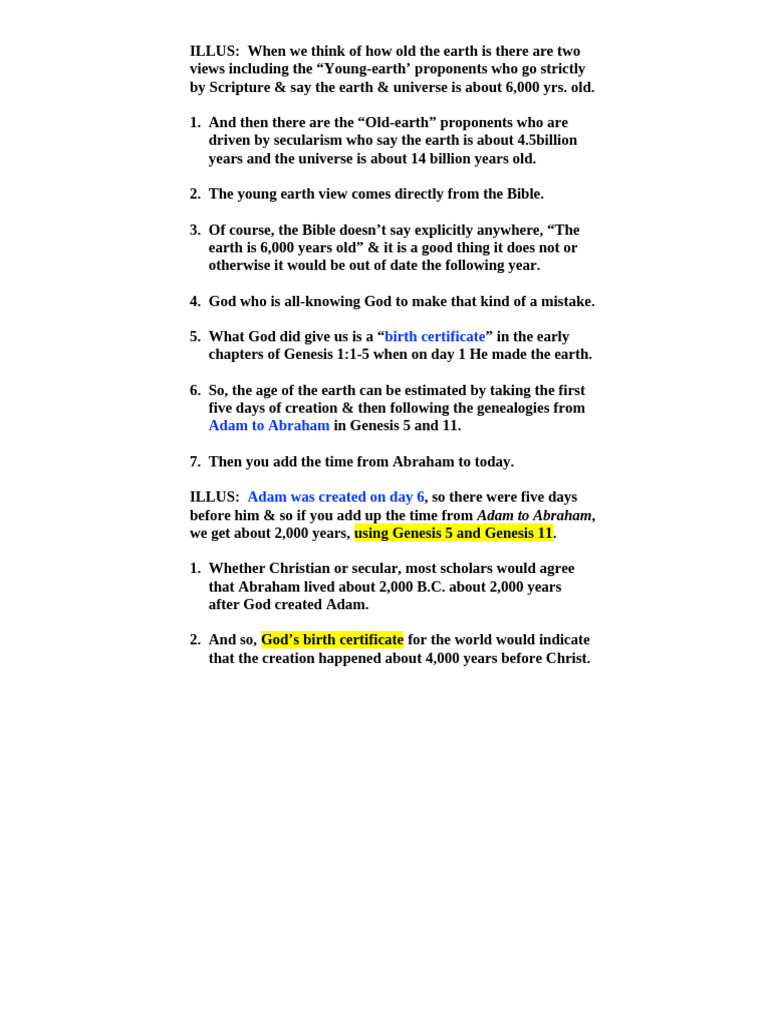 6,000 Year Old Earth | PDF | Genesis Flood Narrative | Book Of Genesis