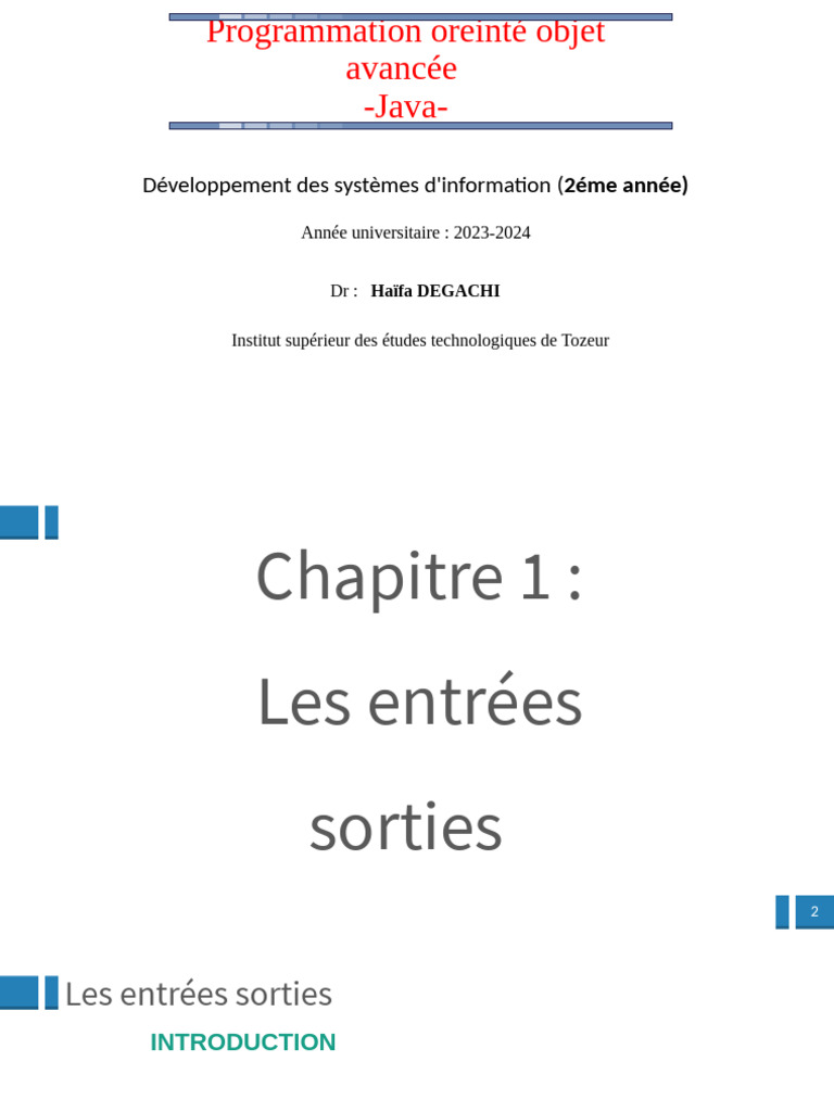 Entrées/Sorties en Java : Guide Complet | PDF | Fichier informatique | Fichier texte