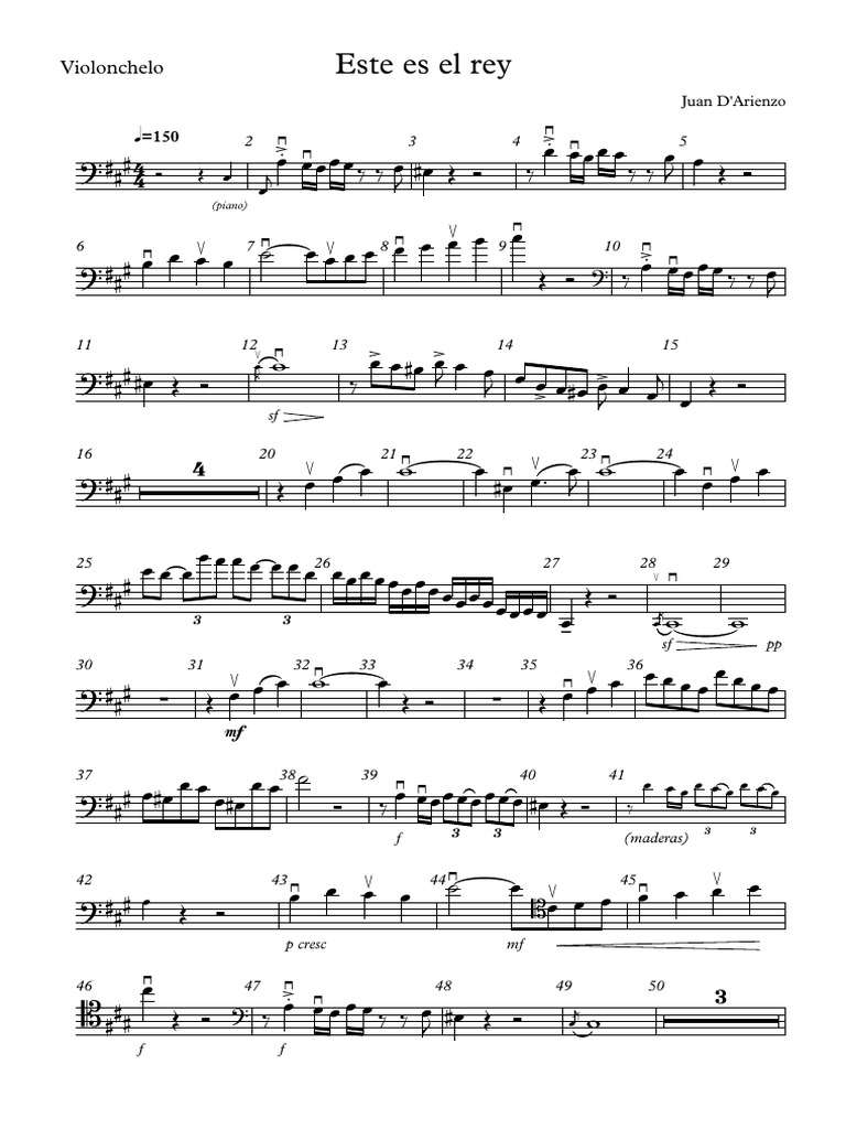 Este Es El Rey - Violonchelo | PDF