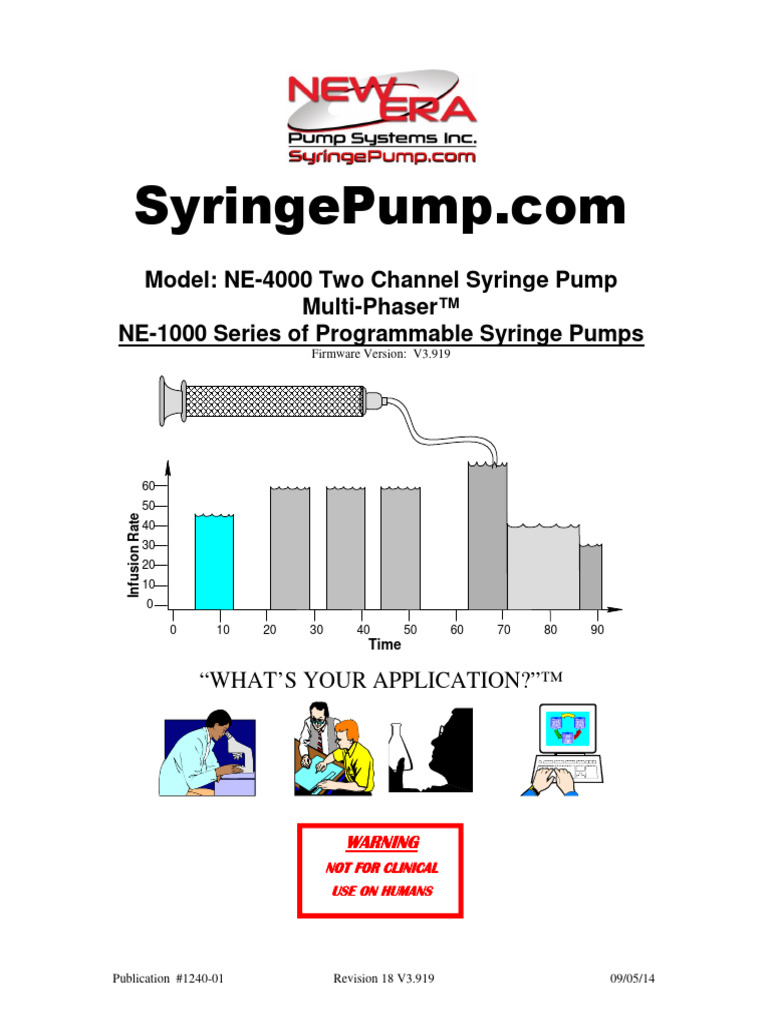 NE-4000 Syringe Pump User Manual | PDF | Power Supply | Pump