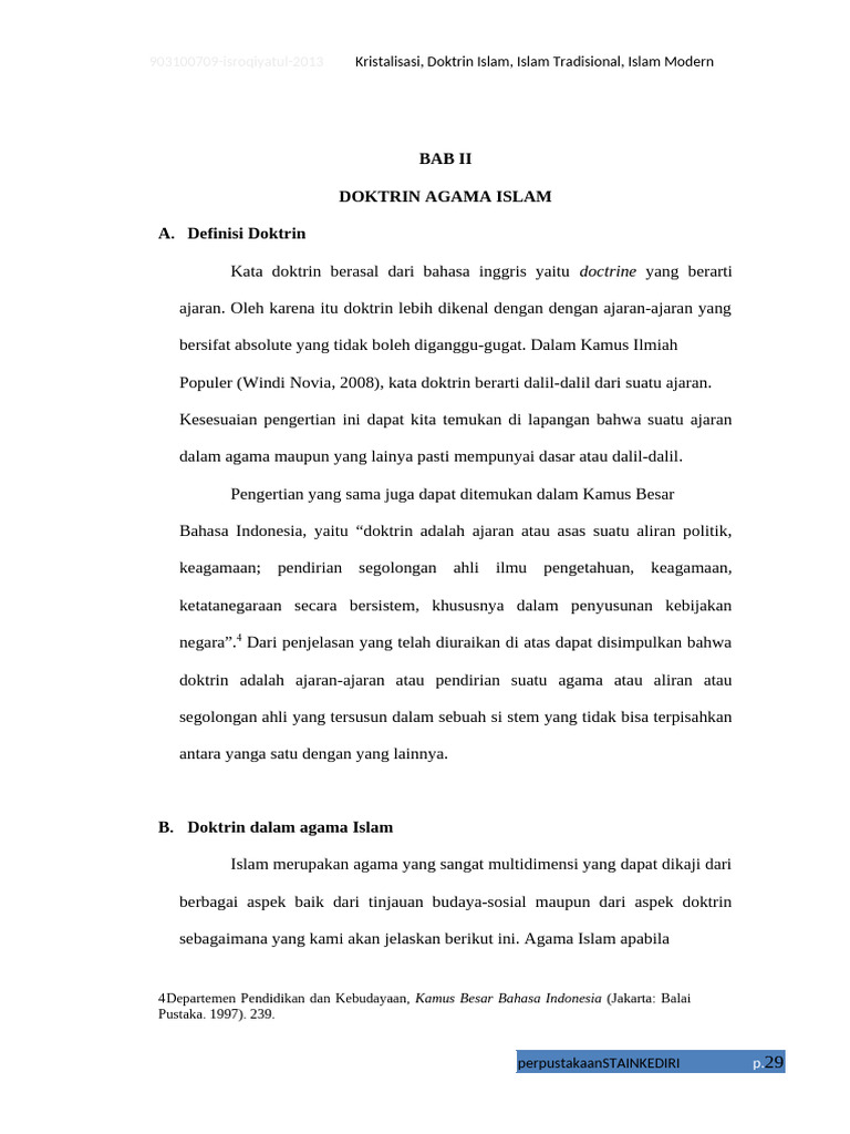Doktrin Agama Islam: Iman, Islam, Ihsan | PDF