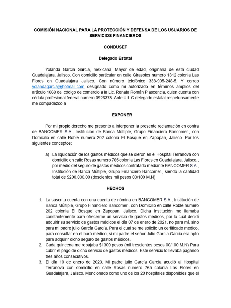 Reclamación Dcho Mercantil Renata Roman | PDF