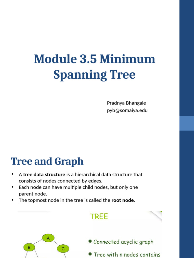 3.5 Minimum Cost Spanning Trees Kruskal and Prim's Algorithms | PDF | Combinatorics | Discrete ...