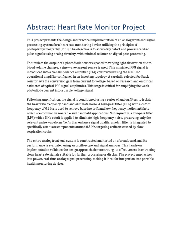 Heart_Rate_Monitor_Abstract-1 | PDF