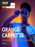 UJ Orange Carpet Programme Overview | PDF | Educational Stages | Higher ...
