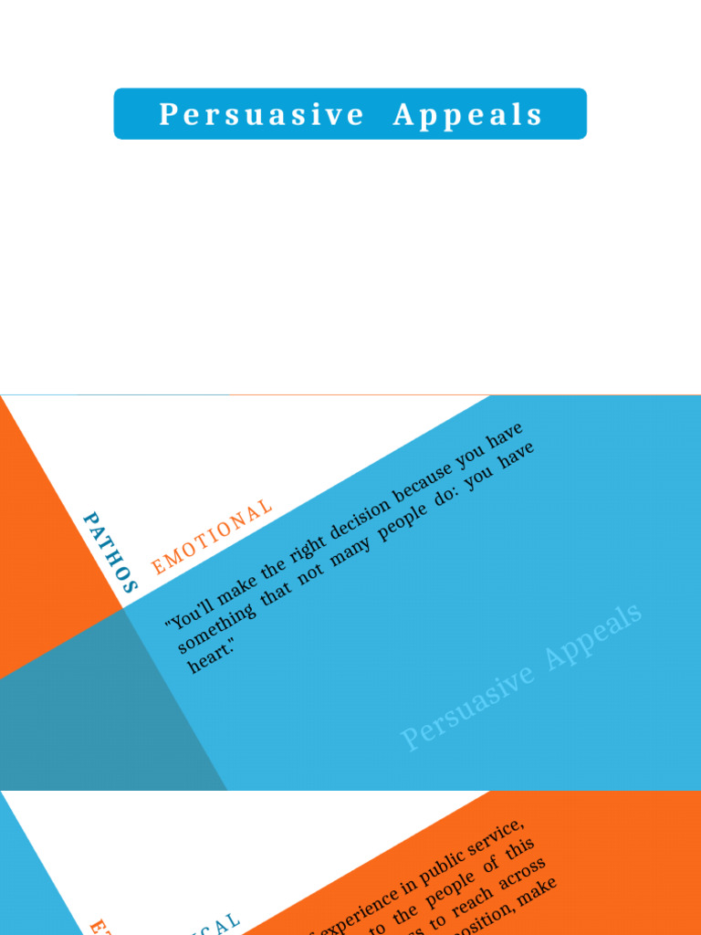 Persuasive Appeals Ethos Pathos Logos Ex Mod | PDF | Ancient Greek ...