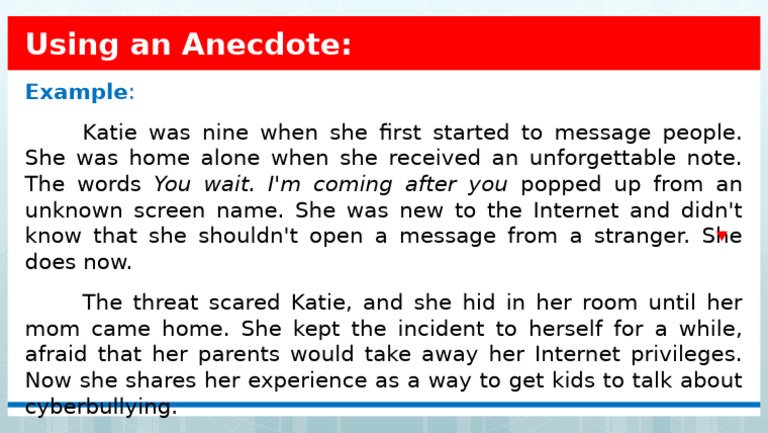 Example of Anecdote | PDF