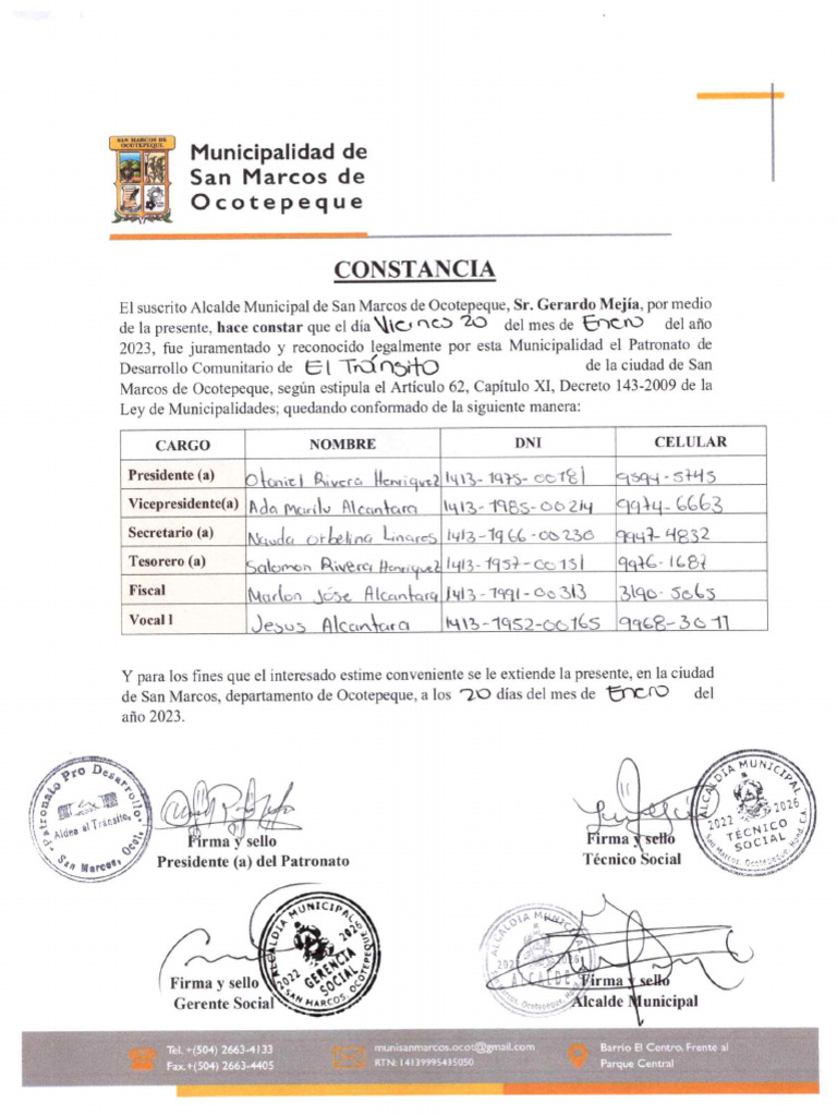 Constancias Patronato | PDF