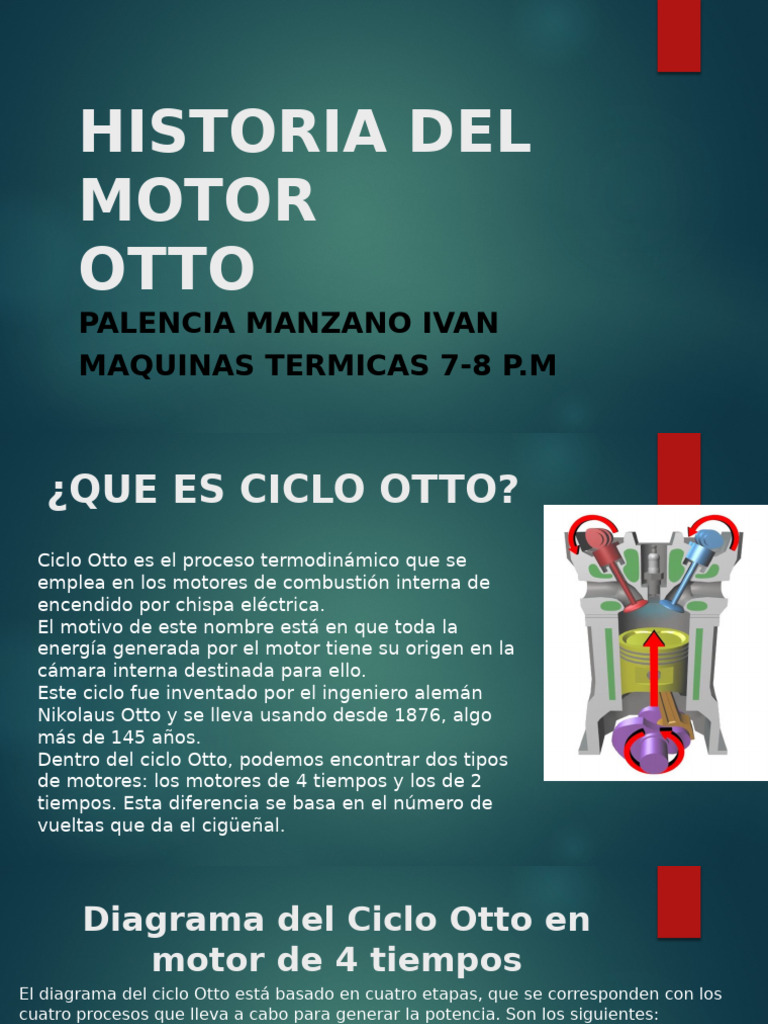 Presentacion Historia Del Motor Otto | PDF | Pistón | Motor de ...
