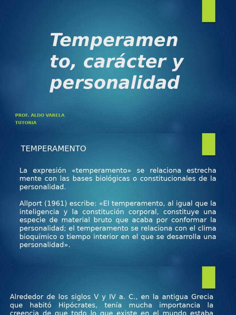 Temperamento, Caracter y Personalidad | PDF | Cognición | Ciencia cognitiva