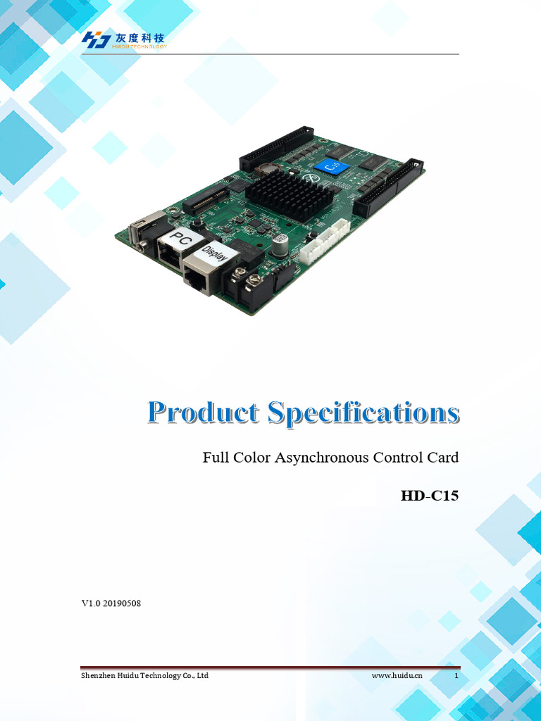 HD-C15 Specification V1.0 Led Panel LCD Controller | PDF | Computer ...
