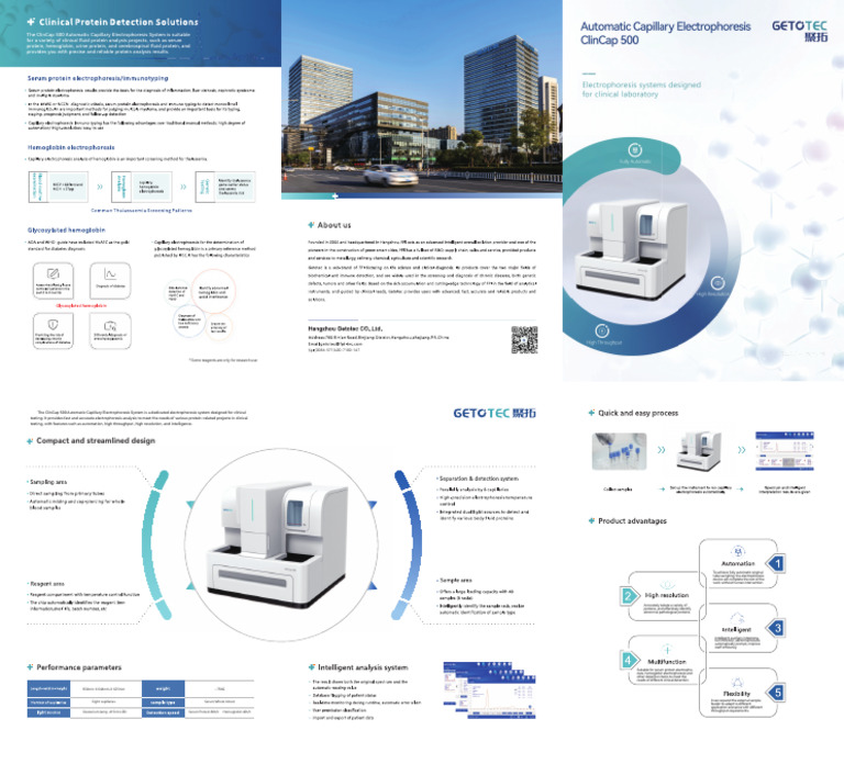 ClinCap 500 Automated Electrophoresis System | PDF | Proteomics ...