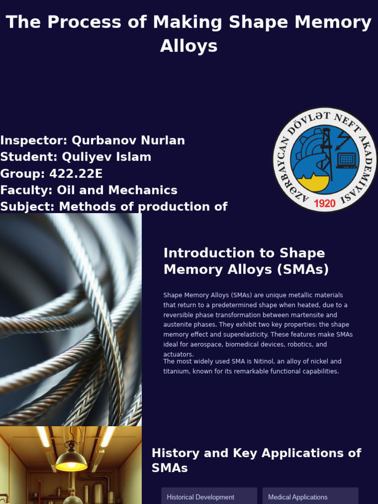 The Process of Making Shape Memory Alloys.pptx_20250513_192906_0000 | PDF | Shape Memory Alloy ...