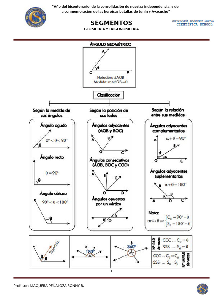 Segmentos y Triangulos Primero de Secundaria | PDF