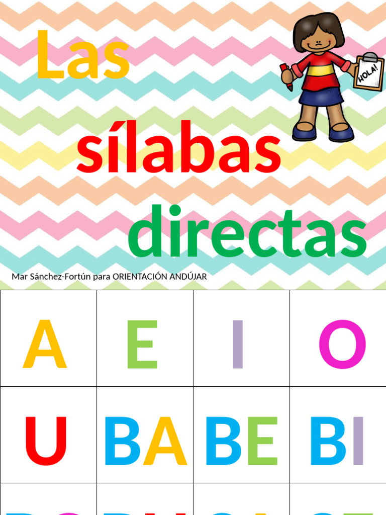 Las Silabas Directas en Tarjetas | PDF