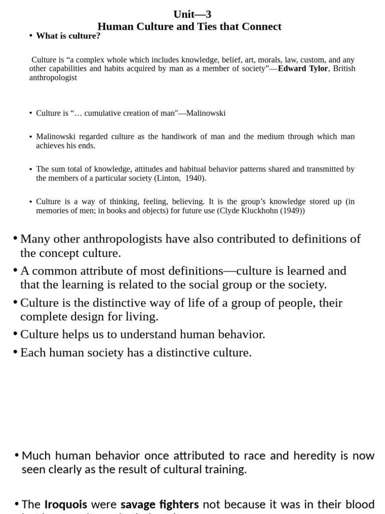 Understanding Human Culture and Its Elements | PDF | Kinship | Family