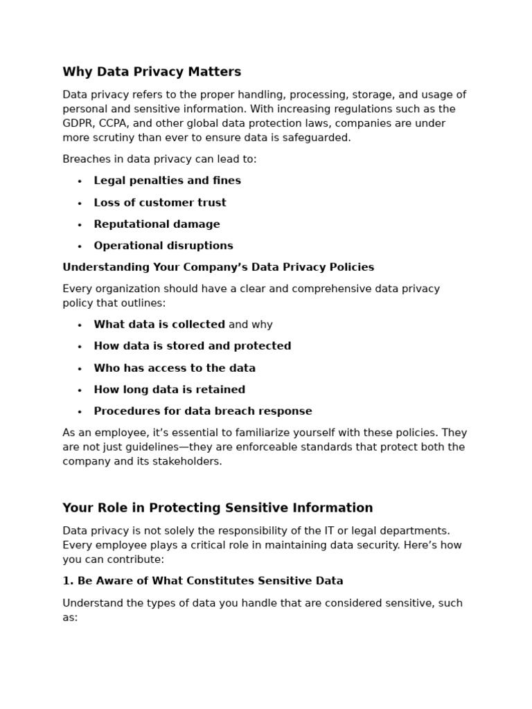 Why Data Privacy Matters | PDF