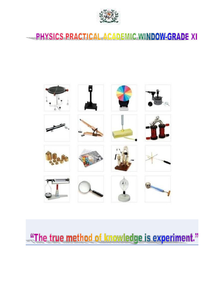 11 Physics - Practical - Booklet - 2024-25 | PDF | Waves | Viscosity