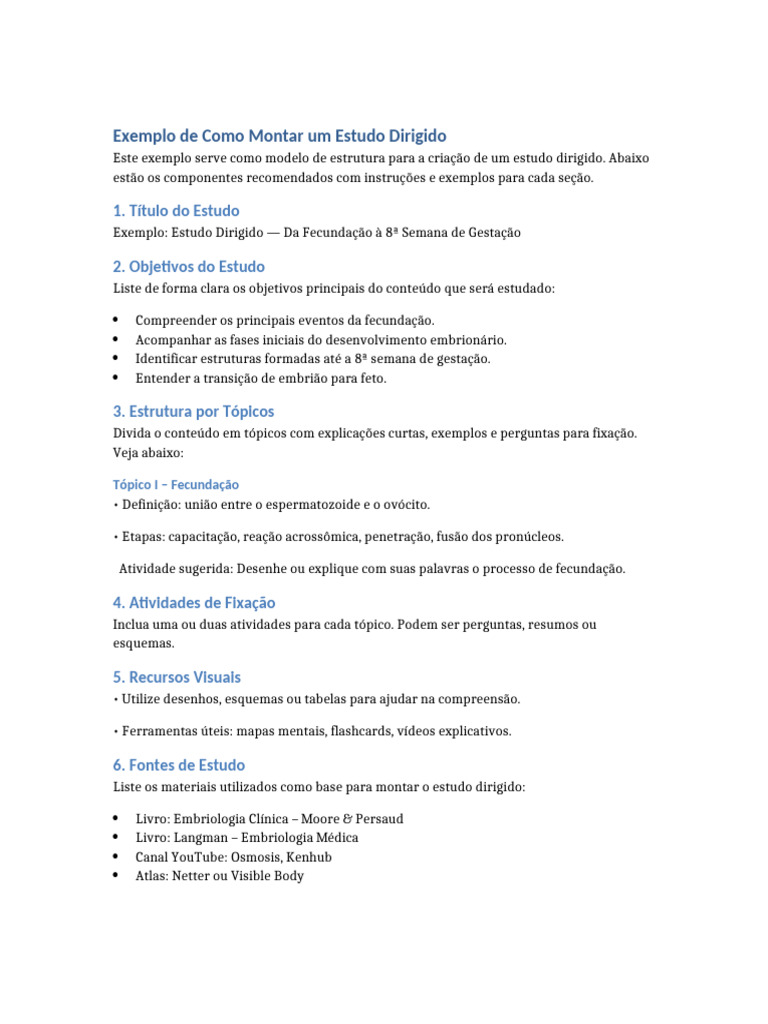 Como Criar um Estudo Dirigido Eficaz | PDF