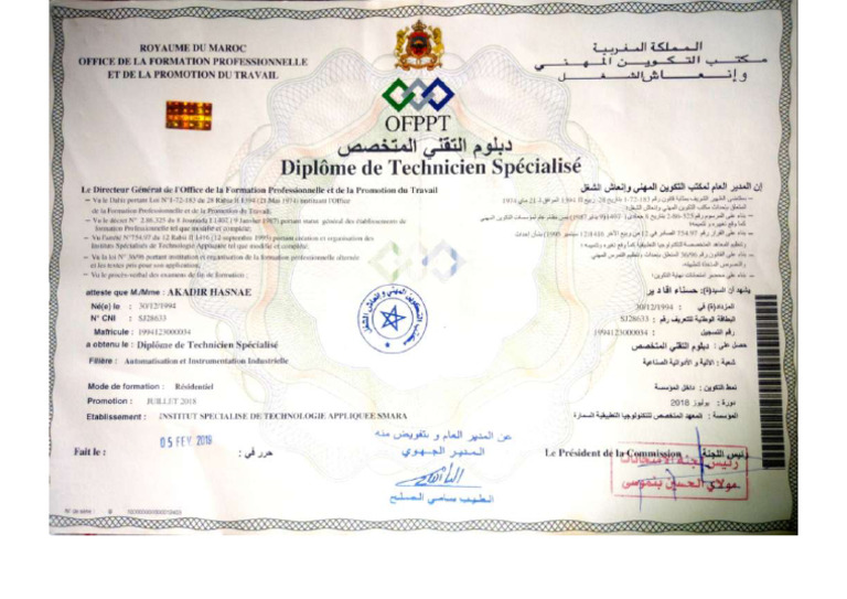 Diplôme Hasnae Compressed | PDF