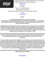 Read - No Dream Too High - Simone Biles | PDF | Simone Biles | Gymnastics