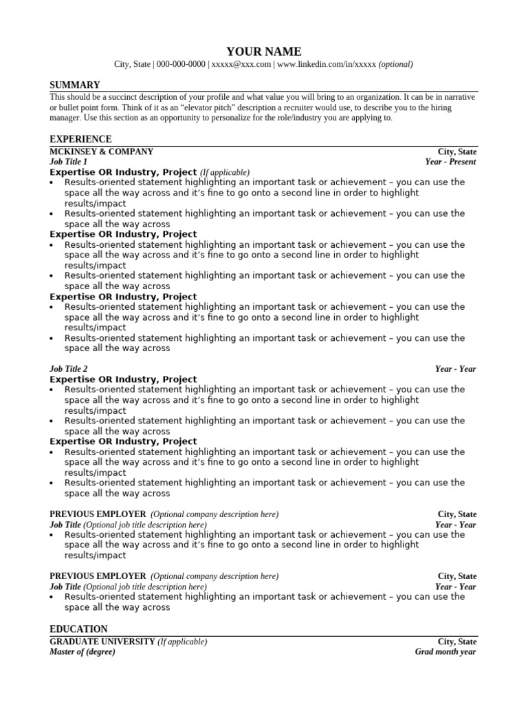 MCS resume template_final | PDF