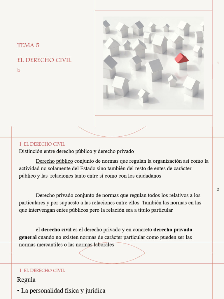 Tema 5 El Codigo Civil La Codificacion | PDF | Derecho Civil (Common Law) | Constitución