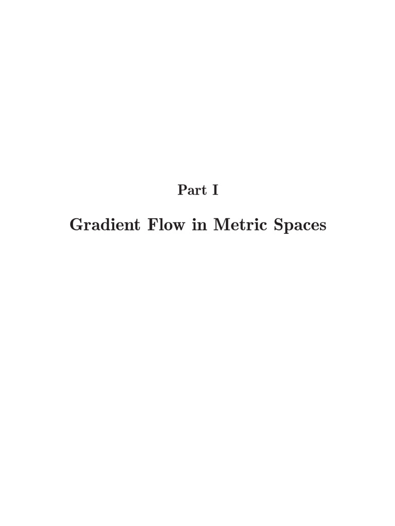 Gradient Flow in Metric Spaces | PDF