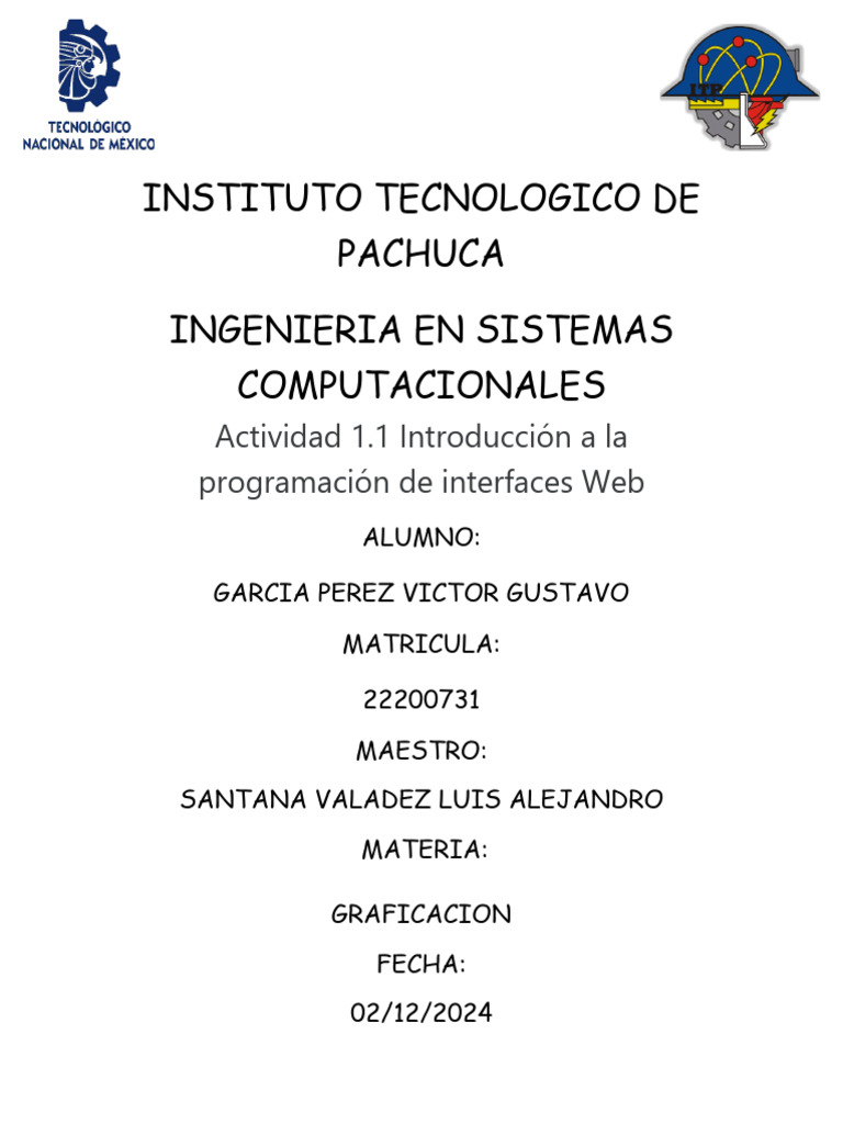 Actividad 1.1 Introducción a La Programación de Interfaces Web | PDF | Psicofísica ...