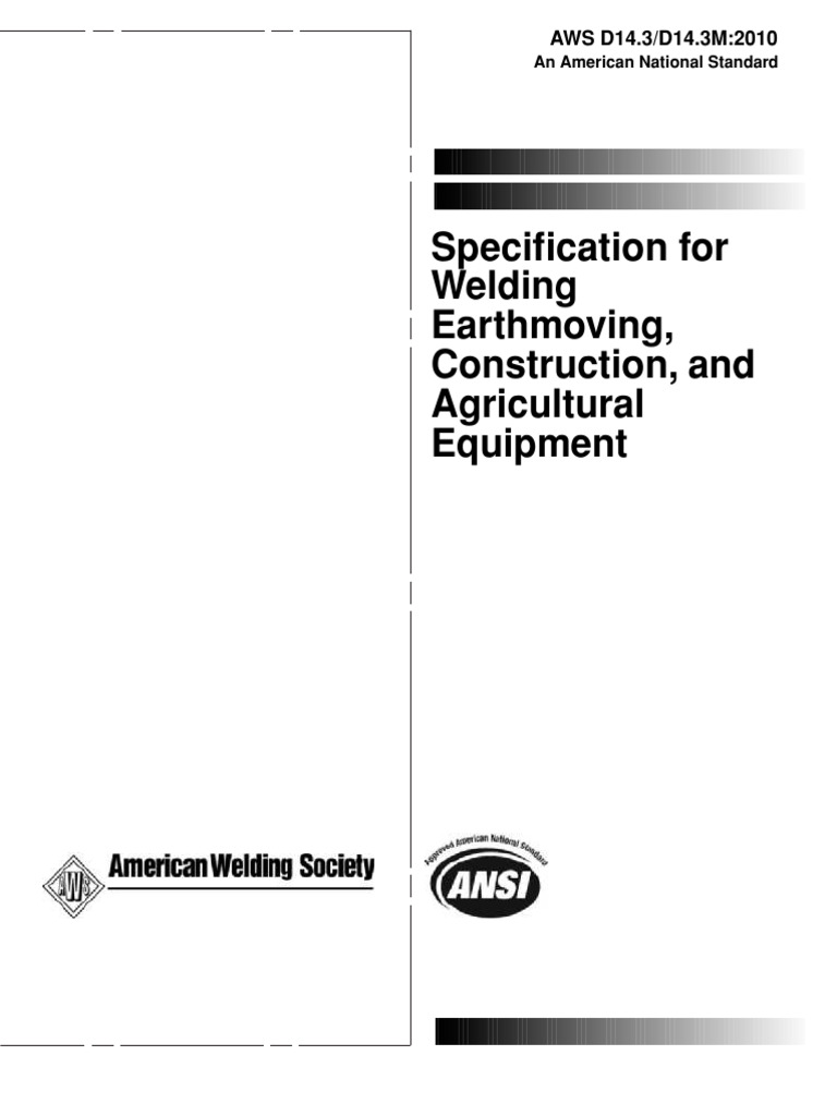 AWS D14 3 D14 3M 2010 Specification | PDF
